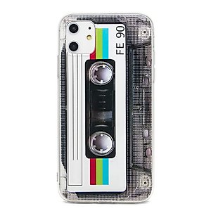 FAteam Matte Finish Heavy Duty Soft Back Cover with TPU Soft Bumper Cassette Tape Case Compatible with iPhone 11-6.1 inch