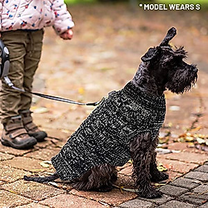 IPRAVOCI Dog Sweater for Small Medium Large Dog - Reflective Warm Fleece Knitwear Pullover Dog Clothes for Winter Fall