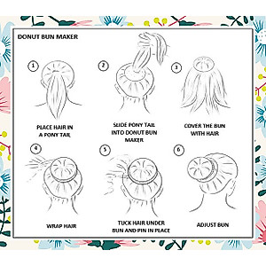 Styla Hair Small Donut Bun Maker for Kids Hair Buns - Easy Ballet and Sock Buns (6pc Brown 2 Inch Size)