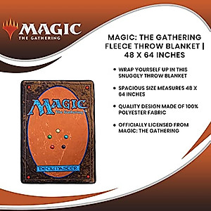 Magic: The Gathering Fleece Throw Blanket | Plush Soft Polyester Cover For Sofa and Bed, Cozy Home Decor, Luxury Room Essential | Tabletop Gamer Gifts For Adults, Teens | 45 x 64 Inches