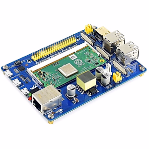 Compute Module IO Board with PoE Feature Development Board Composite Breakout Board for Developing with Raspberry Pi CM3 / CM3L / CM3+ / CM3+L,Onboard 10/100M Ethernet Port,USB Ports