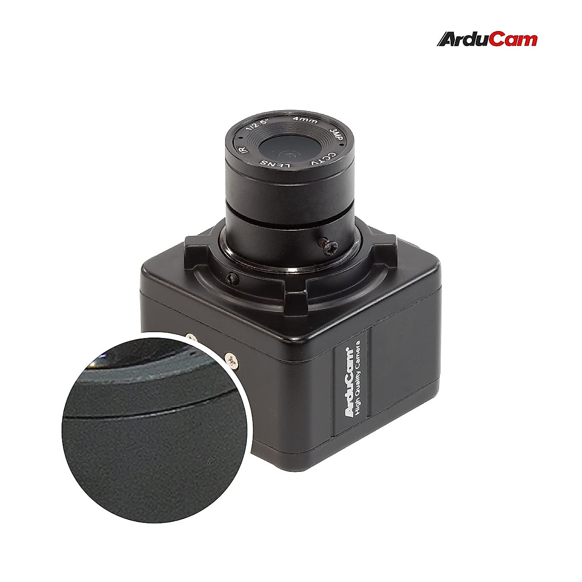 Arducam 1/3” AR0331 USB Camera with 4mm Manual Focus CCTV Video Lens, 3MP HDR UVC USB2.0 Webcam with Dual Microphones, Mini Tripod, and 6.56ft/2m Cable for Computer