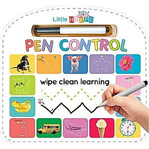 Write & Wipe Pen Control - Children's Novelty Learning Board Book - Wipe Clean - Educational