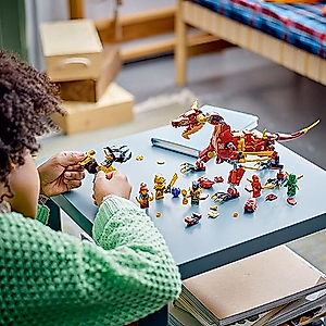 LEGO NINJAGO Heatwave Transforming Lava Dragon 71793 Building Toy Set, Features a Ninja Dragon, a Hovercraft Vehicle and 5 Minifigures, Lava Dragon Toy for Kids Ages 8+ Who Love Ninja Adventures