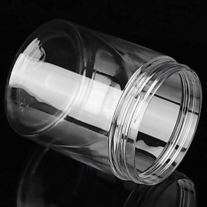 ZOENHOU 30 PCS 8 OZ Clear Plastic Jars with White Lids, Leakproof Food-Grade Storage Refillable Containers Bulks, Spice Sample Slime Jars for Beauty Products, Kitchen Household Jewelry Bead Storage