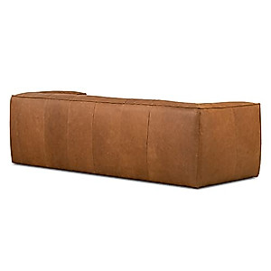 POLY & BARK Capa Sofa in Full-Grain Pure-Aniline Italian Tanned Leather in Saddle Tan