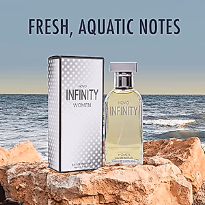 Novo Infinity for Women - 3.4 Fluid Ounce Eau De Parfum Spray for Women - Refreshing Mix of Citrus Floral & Musk Fragrances Smell Fresh All Day Long Lovely Gift for Women for All Occasions