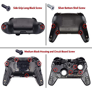 eXtremeRate Purple Faceplate Backplate Handles for Nintendo Switch Pro Controller, Soft Touch DIY Replacement Grip Housing Shell Cover for Nintendo Switch Pro - Controller NOT Included