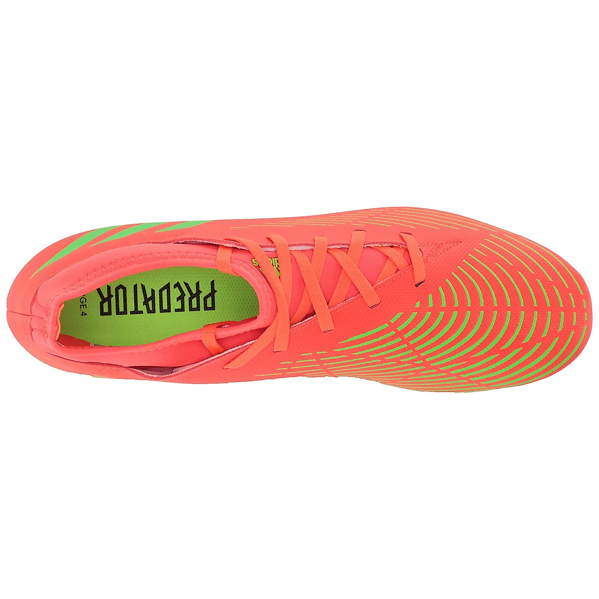 adidas Unisex Edge.4 Predator Flexible Ground Soccer Shoe, Solar Red/Solar Green/Black (Sock), 5 US Men