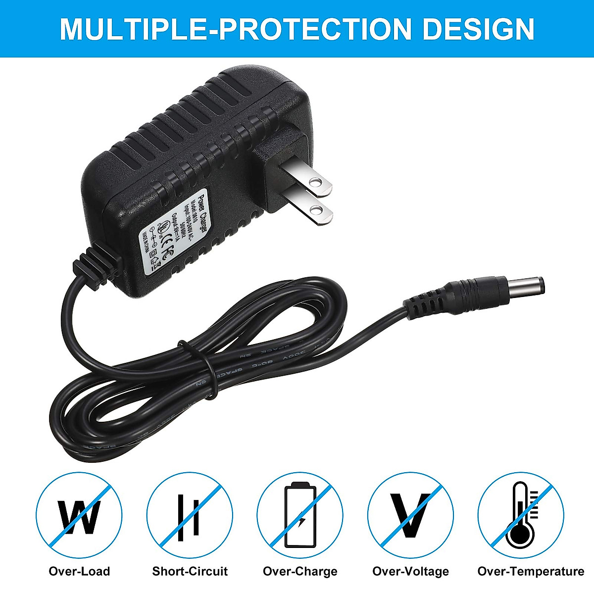 Weewooday 6V Charger for Kids Ride On Car, 6V Battery Charger for Ride on Toys with Charging Indicator Light for SUV Electric Baby Carriage Ride Toy Battery Supply Power Accessories