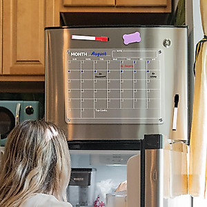 Zuozee Desk Calendar 2023-2024 and Acrylic Magnetic Dry Erase Board Bundle Sales