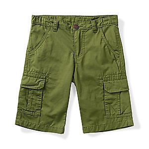 OCHENTA Big Boys Casual Cargo Shorts with Multi Pockets Military Army Green Tag 160-9-10