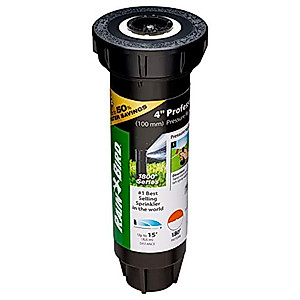 Rain Bird 1804HDSP25 Pressure Regulating (PRS) Professional Dual Spray Pop-Up Sprinkler, 180° Half Circle Pattern, 8' - 15' Spray Distance, 4" Pop-up Height