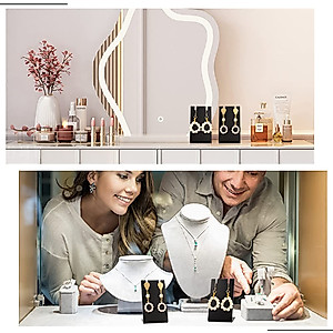 PH PandaHall 10pcs Acrylic Earring Holder Black Earring Display Stands L-shape Ear Organizer Dangling Earring Stands for Earring Necklace Jewelry Shows Retail Photography Props, 1.7x1.4x3 inch