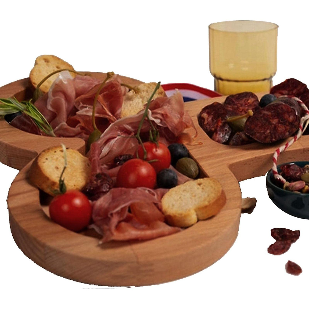 Aperitif Board, Creative Solid Wood Cheese Board and Charcuterie Boards, Restaurant Food Tray for Party, Gathering, 1Piece