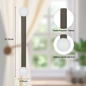 Curtain tiebacks - Magnetic Curtain Tieback Drape Fabric Tie Back for Door Draperies Home Office & Outdoor (1 Pc, Moss)- Deco Window