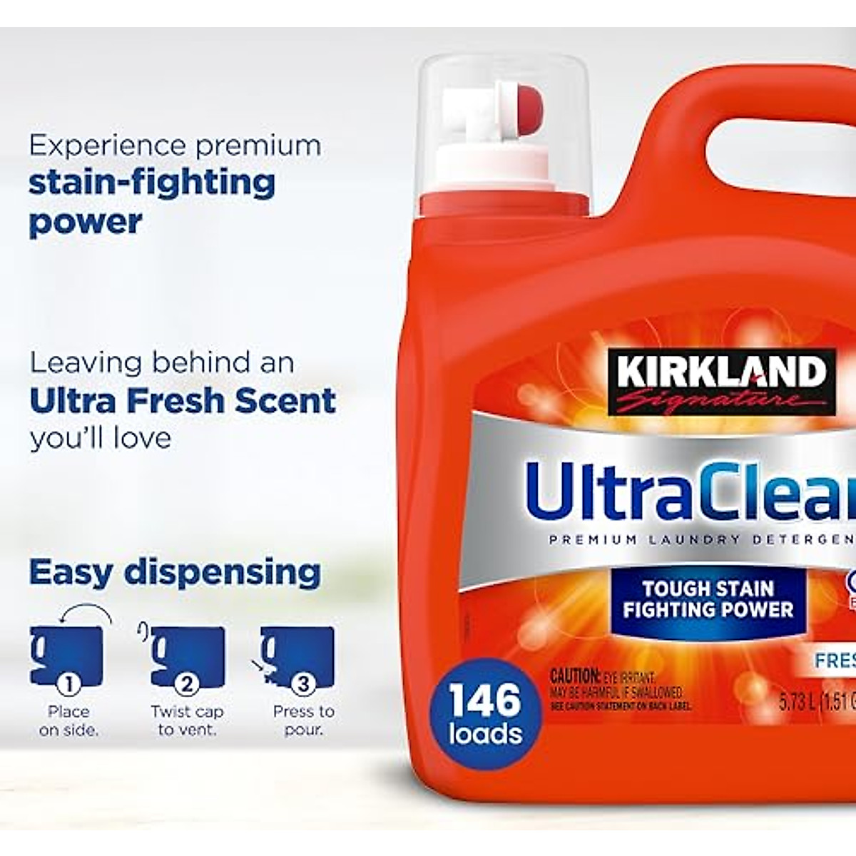 Kirkland Signature Ultra Clean Premium Laundry Detergent with 2X Concentrate