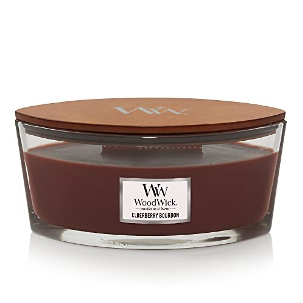 WoodWick Ellipse Scented Candle, Smoked Walnut & Maple, 16oz | Up to 50 Hours Burn Time