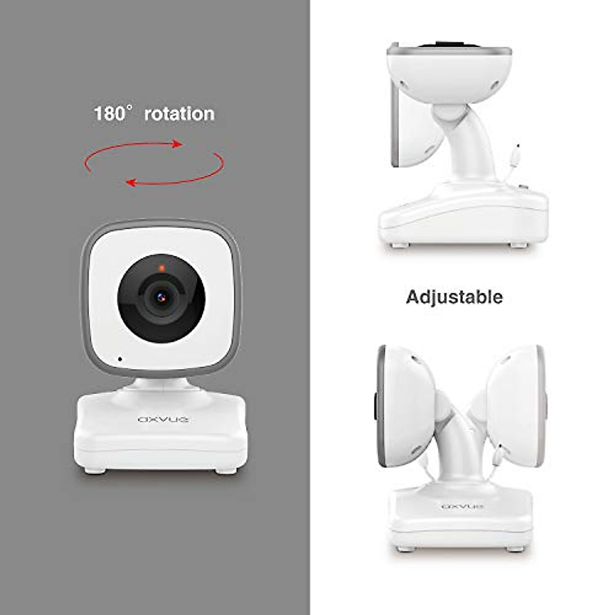 Axvue Video Baby Monitor, Comfortable Slim Design Handheld Enclosure, 4.3" Screen Monitor & 2 Camera, Range up to 1000ft, 12 Hour Battery Life, 2-Way Talk, Night Vision, Temperature Monitor, No WiFi
