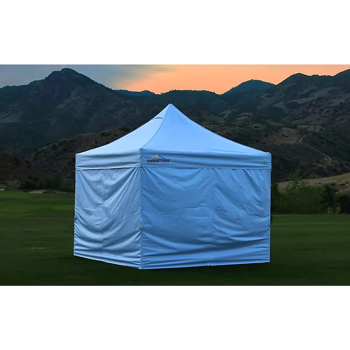 UNDERCOVER X3 10x10 Commercial Canopy Tent – Pop Up Canopy Tent with Sidewalls – Portable Outdoor Canopy Tent (White) – Wheel-Away 10x10 Commercial Canopy Tent