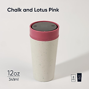 Circular & Co Reusable Coffee Cup - 12oz - 100% Leakproof Travel Mug - Made from Recycled Coffee Cups - Sustainble Coffee Tumbler - 360 Drinking - BPA Free - Dishwasher Safe
