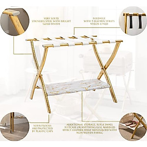 Winsihams Deluxe Luggage Rack for Guest Room - Elevate Your Travel Style and Wow Your Guests!