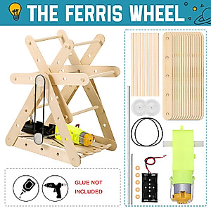 Sntieecr 6 Set DC Motor Kit, 159PCS STEM Mini Electric Motor Kit for DIY Science Projects, Science Experiment Educational Learning Kit for Kids Ages 8+