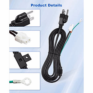 3903-000519 Refrigerator Power Cord Compatible with Samsung RH29H8000SR/AA-00 RF261BEAEWW/AA-01 etc Replacement Fridge Power Cord 3903-000786 3903-001013 3903-000796 Pure Copper Wire Thickened