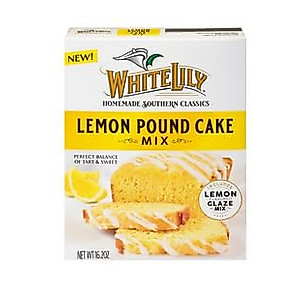 White Lily Lemon Pound Cake Mix, 16.2 OZ Box, Included lemon-flavored glaze mix (PACK OF 3) With Meal Time Prayer Card