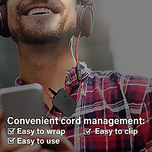 Asseso AP1 Portable Bluetooth 5.0 USB DAC/Headphone Receiver with aptX, aptX Low Latency, AAC, Discrete Cirrus Logic DAC, Low Noise Floor, Cord Management, Built-in Microphone