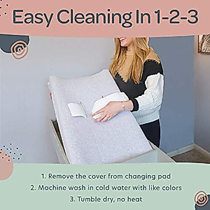 PooPoose Changing Pad Cover (Varsity Grey)