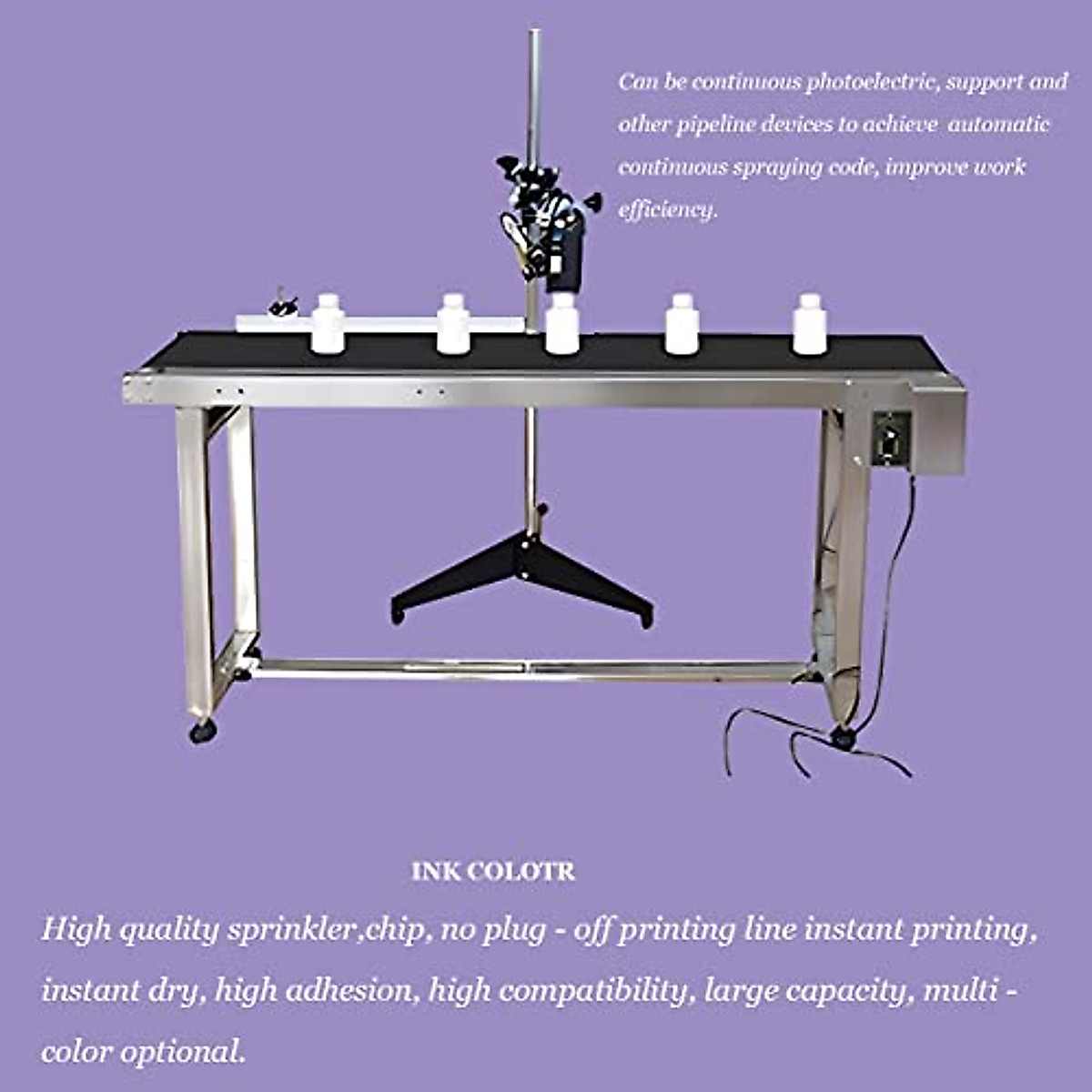 PEKOKO 50.8mm Handheld Inkjet Printer QR Code Printer with Color Touch Screen Coding & Marking Machine for Plastic Bag,Carton Box,Pipe,Tube,Eggs,Foam,Metal, Porcelain, Wood, Building Materials