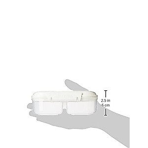 Sistema Bake IT Collection Food Storage Container with Split Compartments, 2.6 Cup/0.6 L, Clear/White