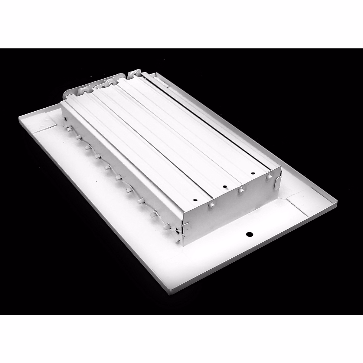 8"w x 4"h Adjustable AIR Supply Diffuser - HVAC Vent Cover Sidewall or Ceiling - Grille Register - High Airflow - White [Outer Dimensions: 9.75"w X 5.75"h]