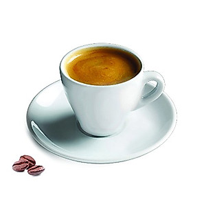Cuisinox White Porcelain Espresso Cups and Saucers Set, 2 oz., Set of 6