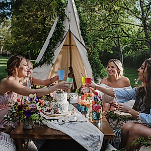 REFARICO 6 Pack 3oz Mini Tumbler Shot Glasses with Straw and Lid Stainless Steel Colored Sublimation Tumblers Double Wall Vacuum Insulated Cups for Party, Birthday's Day-Multicolor