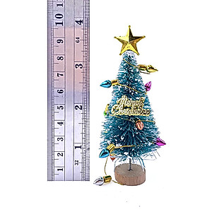 HKLMRO 22Pcs Doll House Christmas Decoration Fake Light String Hat Wreath Mini Tree Gift Boxes Dollhouse 1:12 Toyhouse Miniature Model Pretend DIY Fairy Figurines Garden Hanging Ornaments Party