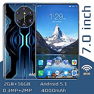 Android 5.1 Tablet, 7 inch Smart Tablet 2+16GB ROM 4000mAh WiFi Dual Camera Voice Call Game Tablet Best for Adults Working Childrens School Learning Birthday Gift