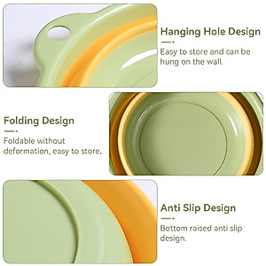 Collapsible Dish Basin, Compact Collapsible Wash Basin Lightweight Silicone Basin for Small Scale Washing Foldable Sink Tub for Outdoor Camping(Green)