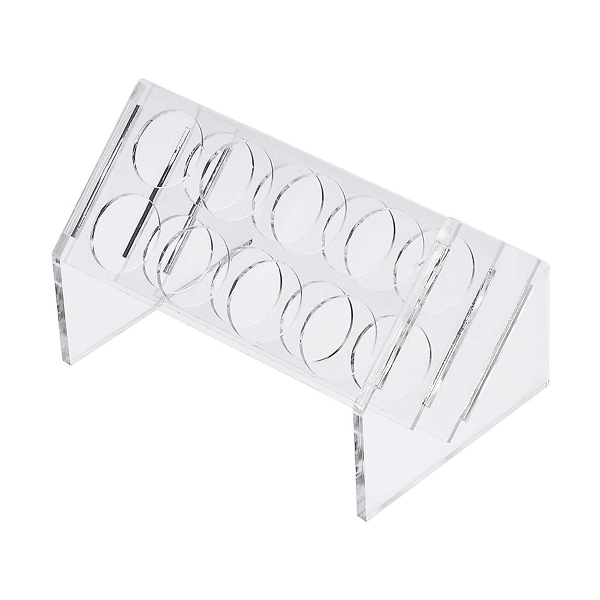 uxcell Slant Rack Acrylic Test Tube Holder 8 Wells for 50ml Centrifuge Tubes Clear