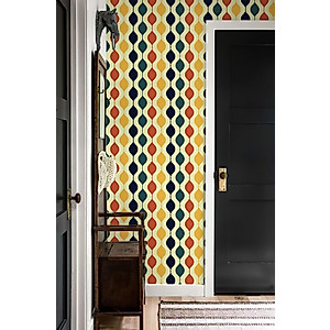 JiffDiff 393.7"x 15.7" Retro Wallpaper Neon Peel and Stick Wallpaper Self-Adhesive Wallpaper Removable Contact Paper Waterproof Wallpaper Coloring Wallpaper Peel and Stick