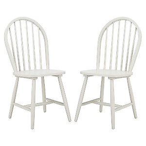 Safavieh Home Camden Farmhouse Off-White Spindle Back Dining Chair, Set of 2