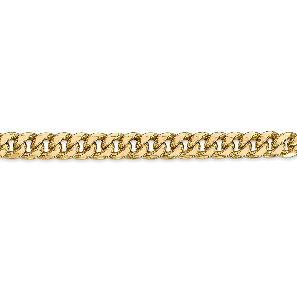 Sonia Jewels 14k Yellow Gold 6mm Miami Cuban Curb Chain Bracelet - with Secure Lobster Lock Clasp 7"