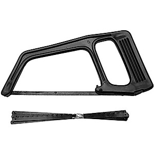 Performance Tool 1112 Mini Hacksaw with Hardened and Tempered High Carbon Steel Blades, Includes 4 Extra Blades