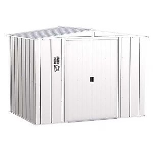 MDMprint 8x6 Steel Storage Shed, Flute Grey, CLG86FG-A