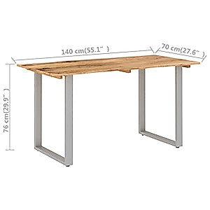 Multifunctional Dining Room Table,Modern Wood Dining Table,Dining Table,Suitable for Living Room,Lounge,Office,Meeting Room 55.1"x27.6"x29.9" Solid Acacia Wood