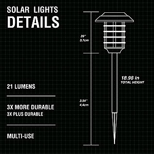 Bell+Howell Solar Pathway Lights Color Changing LED Solar Lights Outdoor, IP67 Waterproof Solar Path Lights, Solar Powered Garden Lights for Walkway, Yard, Backyard, Lawn or Landscape - 8 Packs