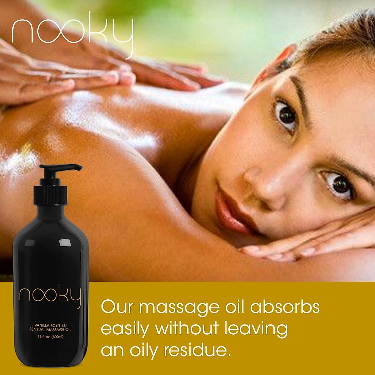 Nooky Vanilla Massage Oil with Fractionated Coconut Oil.16 Ounce