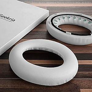 Geekria QuickFit Replacement Ear Pads for Bose 700, NC700, NCH700 Headphones Ear Cushions, Headset Earpads, Ear Cups Repair Parts (White)