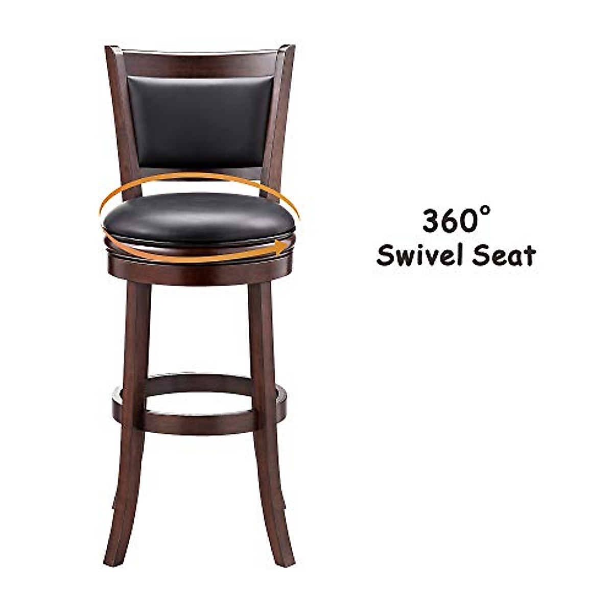 Ball & Cast Swivel Pub Height Barstool 29 Inch Seat Height Cappuccino Set of 1